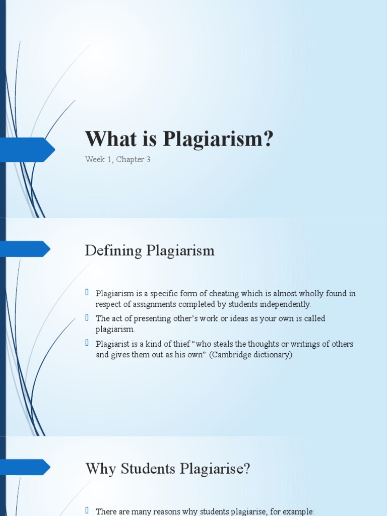 Week 3 - What Is Plagiarism | PDF | Plagiarism | Citation