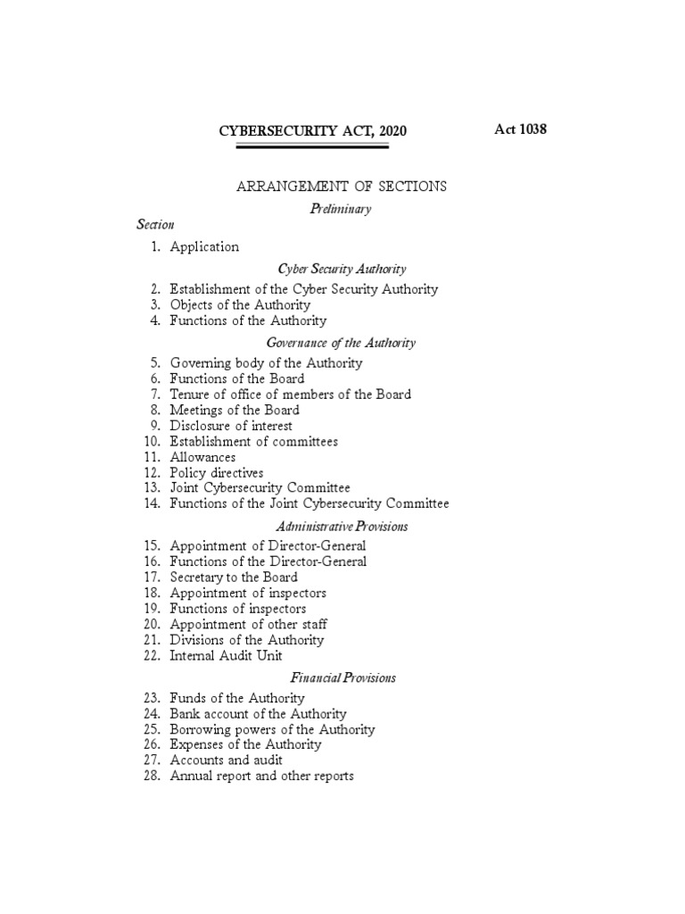 Cybersecurity Act 2020 Overview | PDF | Security | Computer Security