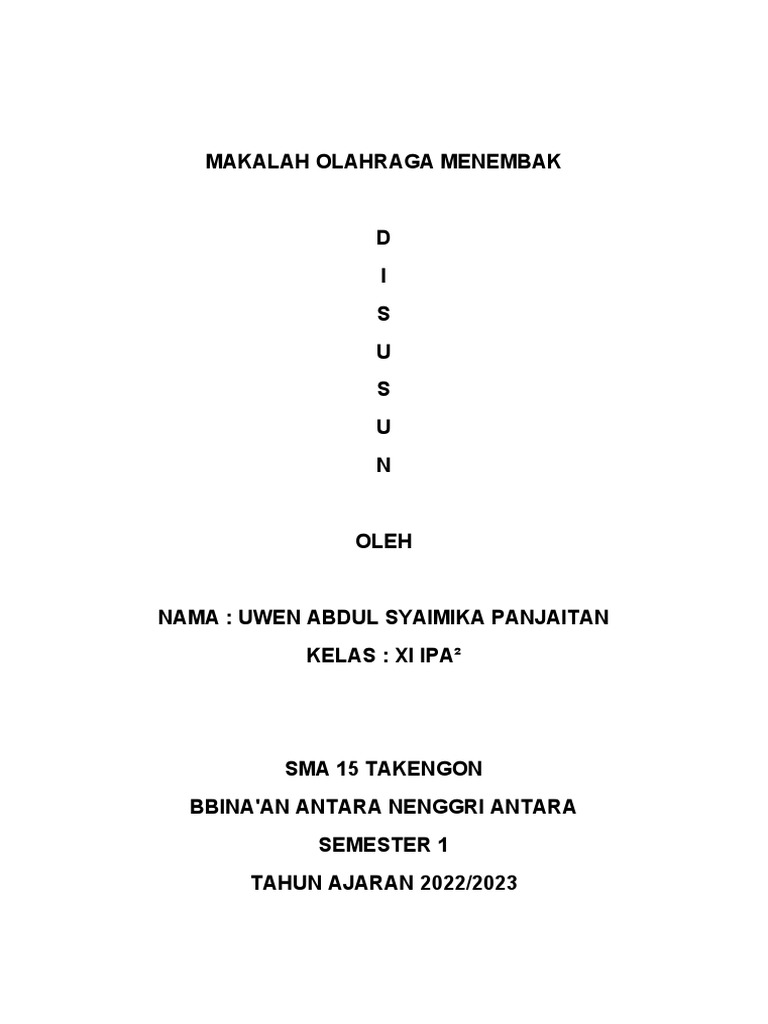 Makalah Menembak | PDF
