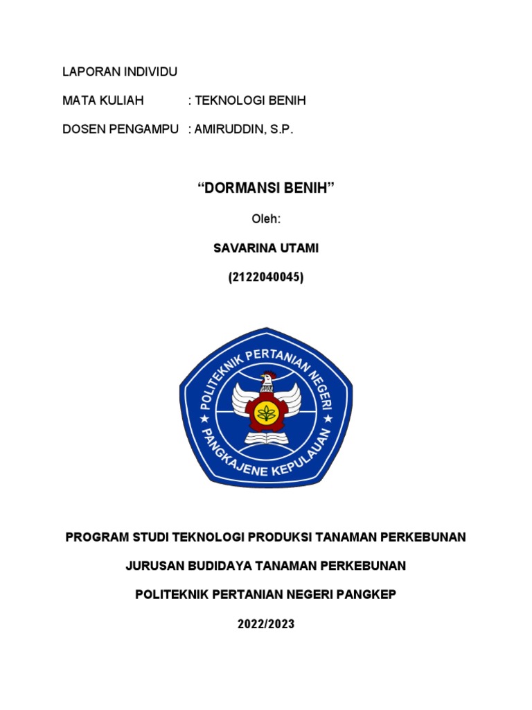 Dormansi Benih Tekben | PDF