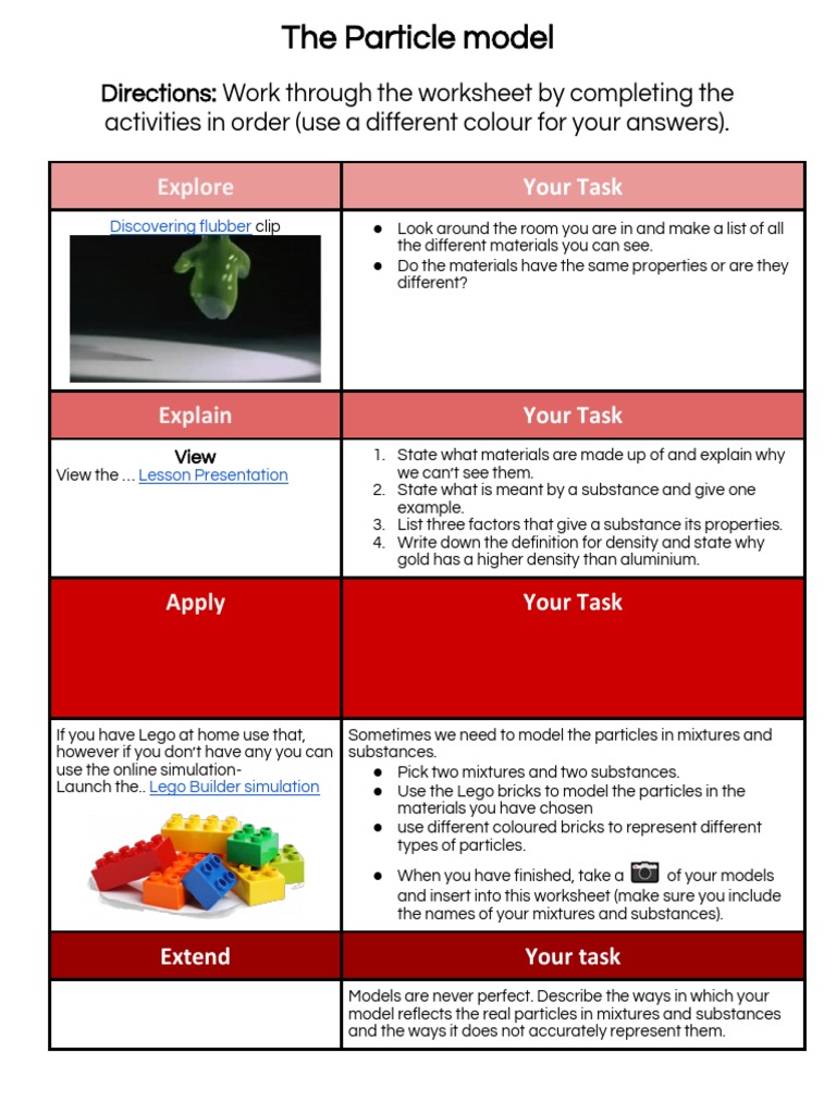 5.1.1 The Particle Model Digital Worksheet | PDF | Applied And ...