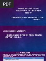 Introduction To The Philosophy of The Human Person - DOMAINS OF TRUTH ...