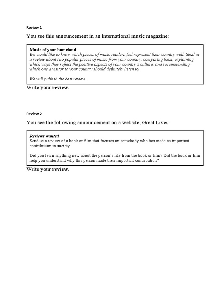 Review CAE Topics | PDF | Art