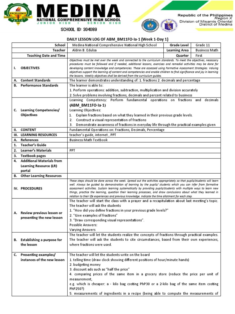 Math G11 BM I-1 | PDF | Learning | Teachers