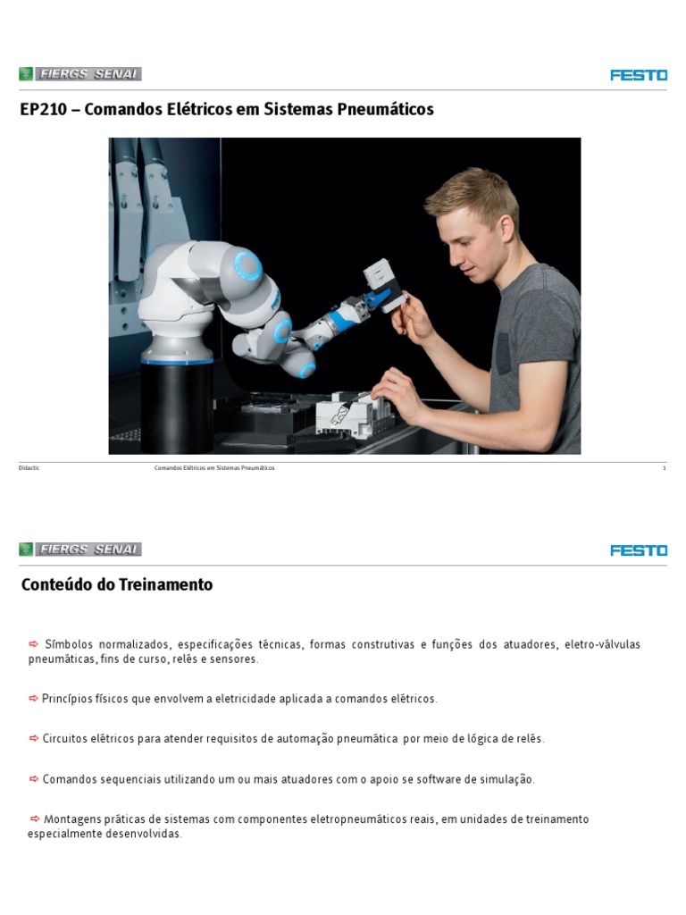Aula 3 - FESTO - Eletropneumatica | PDF | Reflexão (Física) | Relé