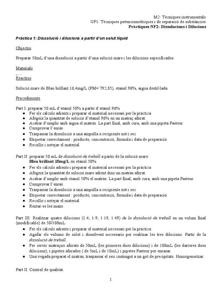 Practiques Dissolucions Pedraforca | PDF