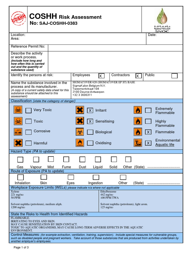 Msds Saj Coshh 0383 | PDF | Toxicity | Firefighting