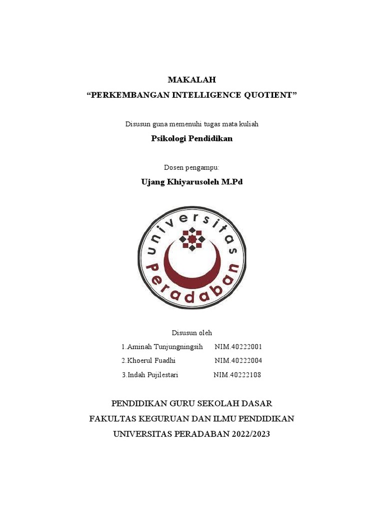 Intelligence Quotient | PDF