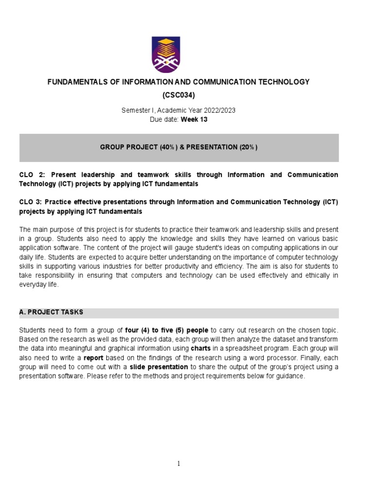 CSC034 - Group Project - Aug - Dec2022 | PDF | Educational Technology | Information