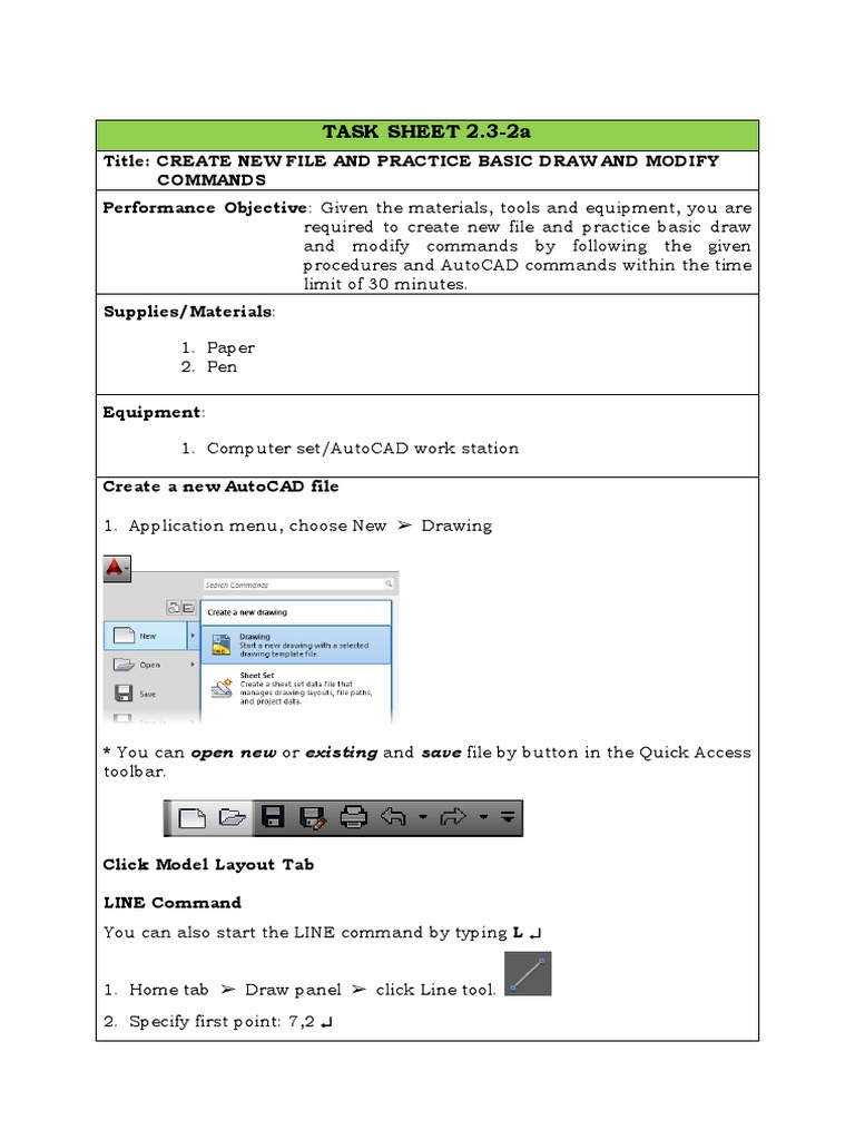 CBLM Task Sheet | PDF | Auto Cad | Button (Computing)