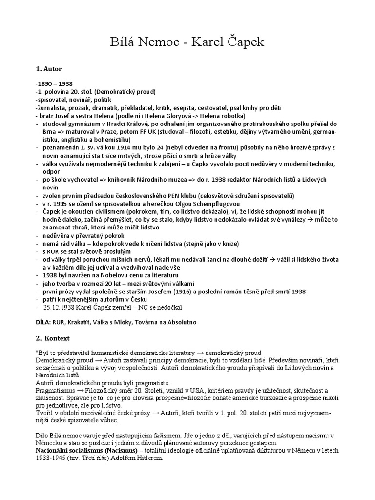 Bílá Nemoc | PDF