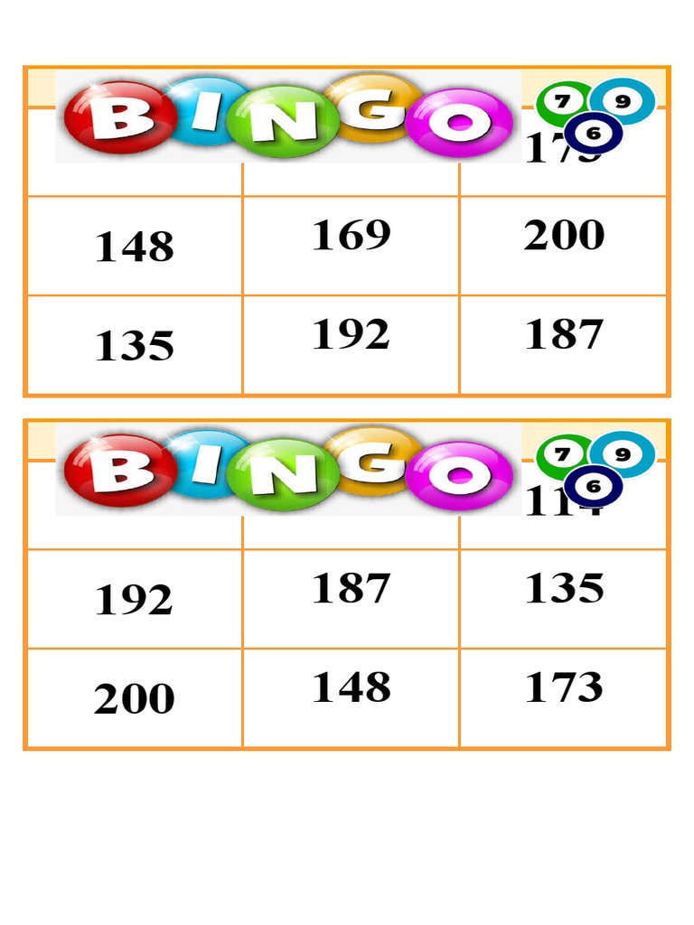 Bingo de Numeros 100 Al 1000 | PDF