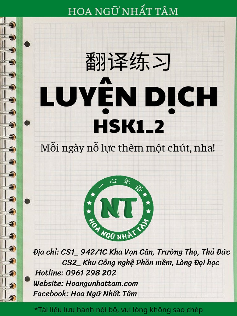 1 - Bài Tập Luyện Dịch | PDF