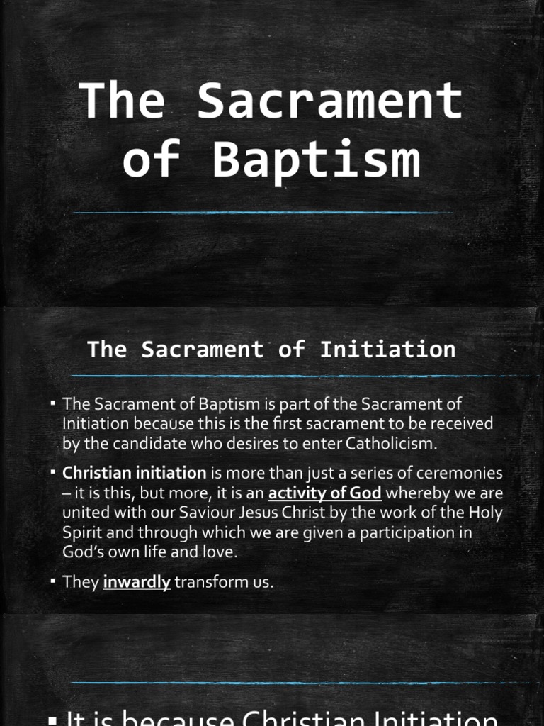 The Sacrament of Baptism | Download Free PDF | Baptism | Sacraments
