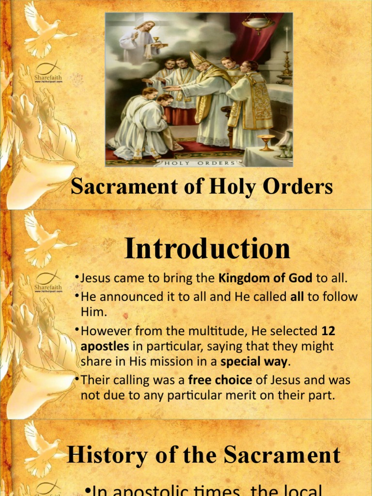 The Sacrament of Holy Orders | PDF | Bishop | Ordination
