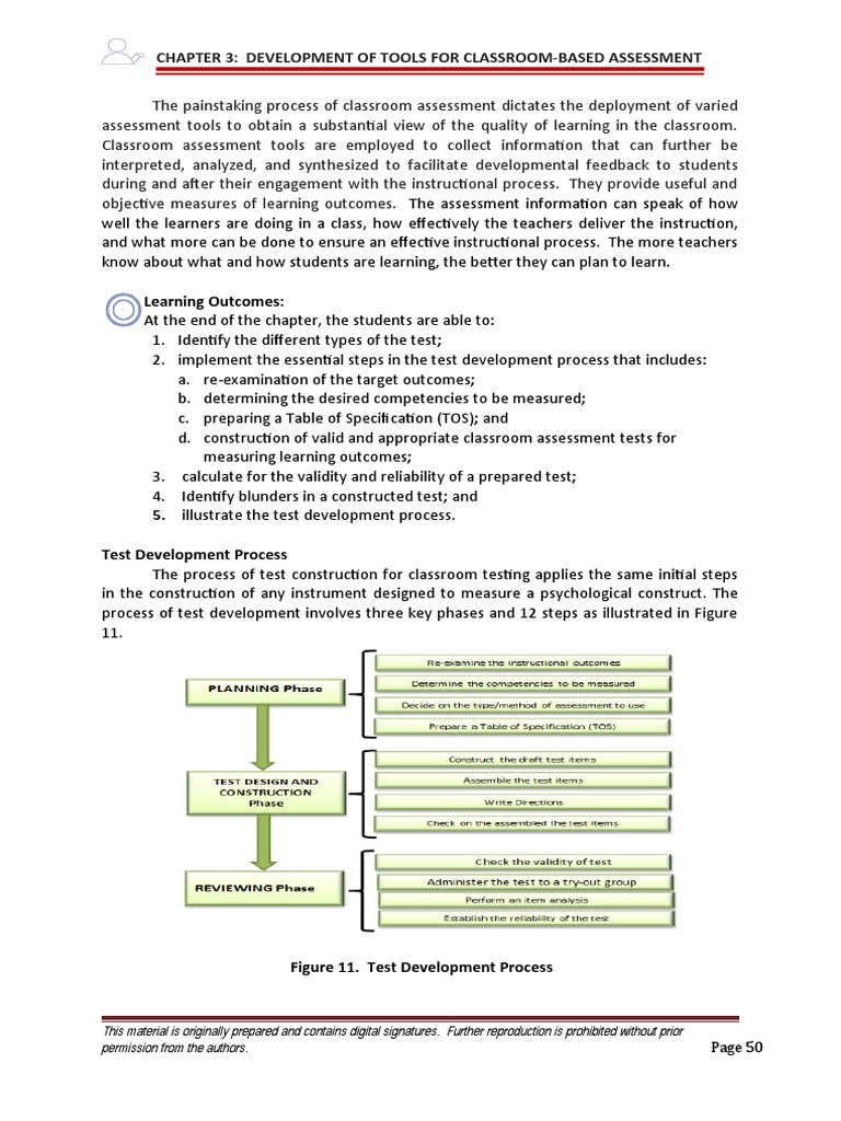 Developing Classroom Assessment Tools | PDF | Educational Assessment ...