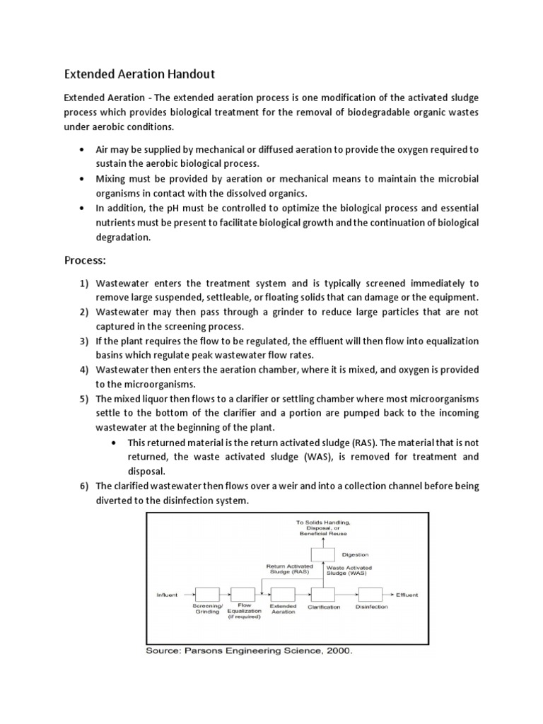 Extended Aeration | PDF | Sewage Treatment | Water Treatment