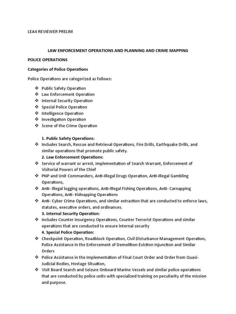 Police Operations and Use of Force | PDF