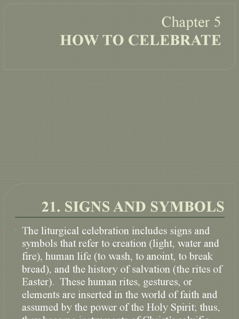 The Signs, Symbols, Gestures and Vestments of the Liturgy | PDF ...