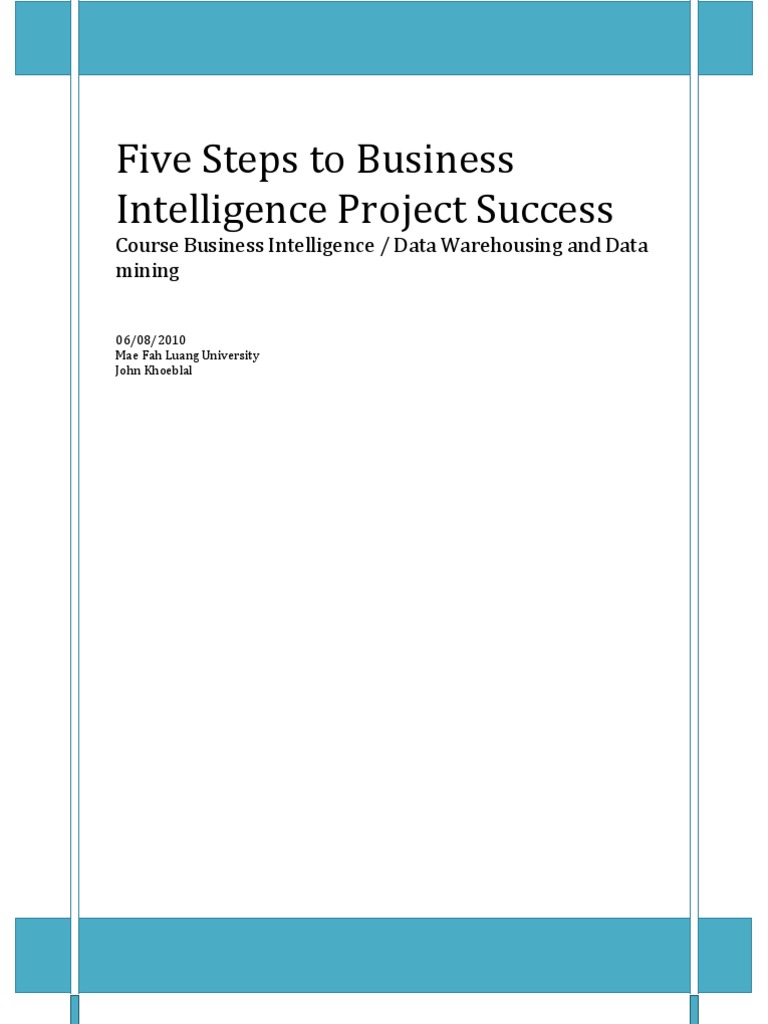 Five Steps To Business Intelligence Project Success | PDF | Business ...