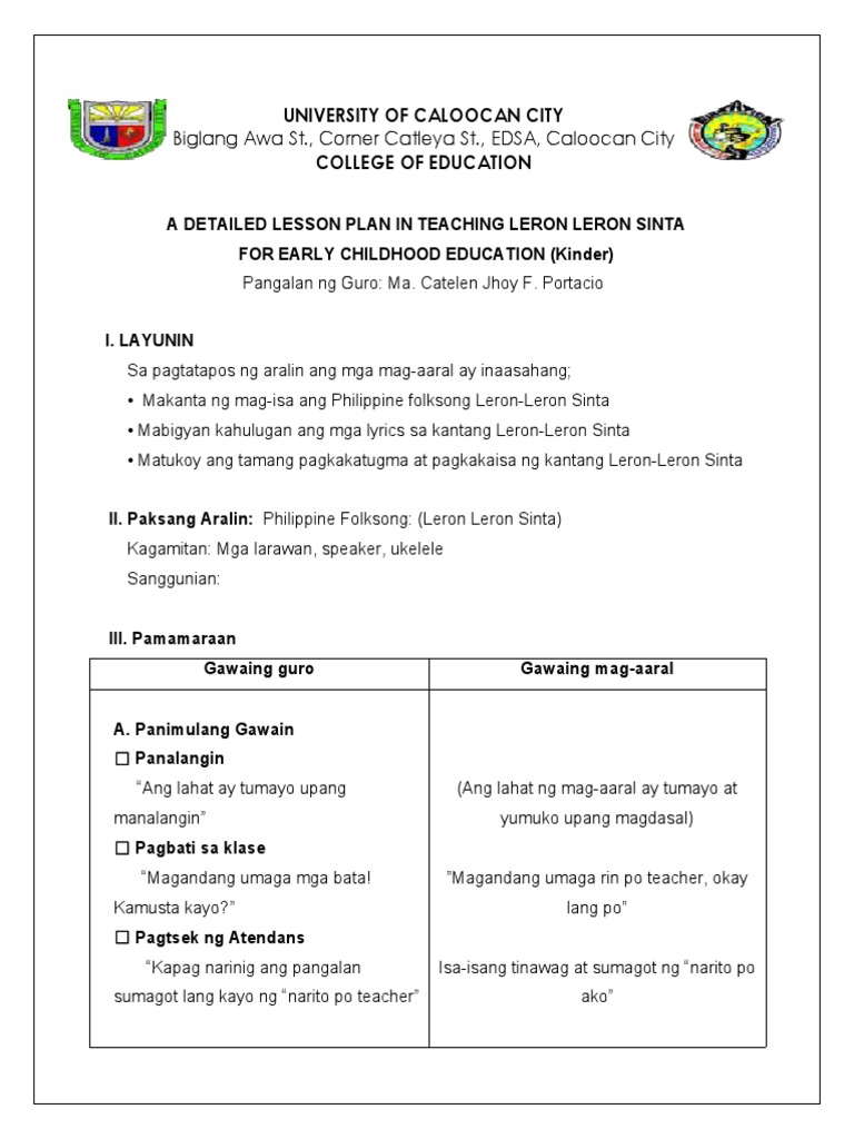 Lesson Plan Finale | PDF