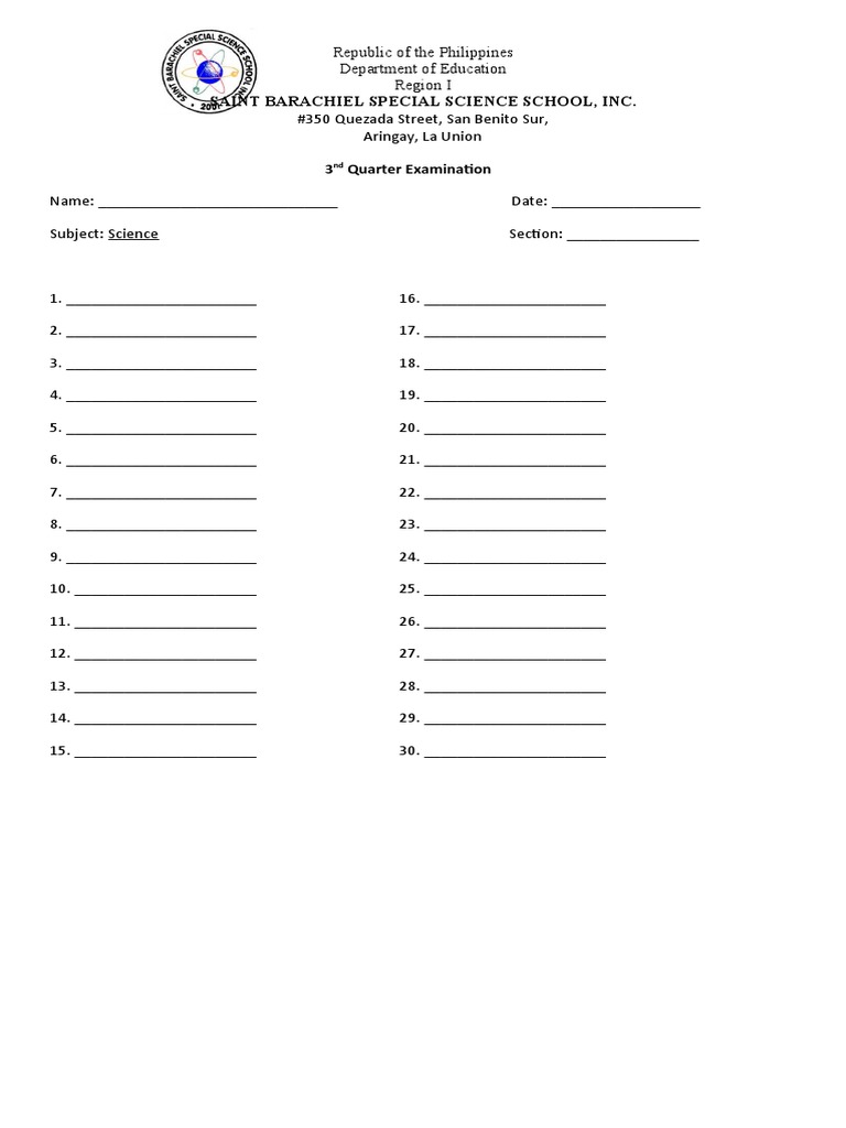 ANSWER SHEET Fourth Quarter | PDF | Government | Public Administration