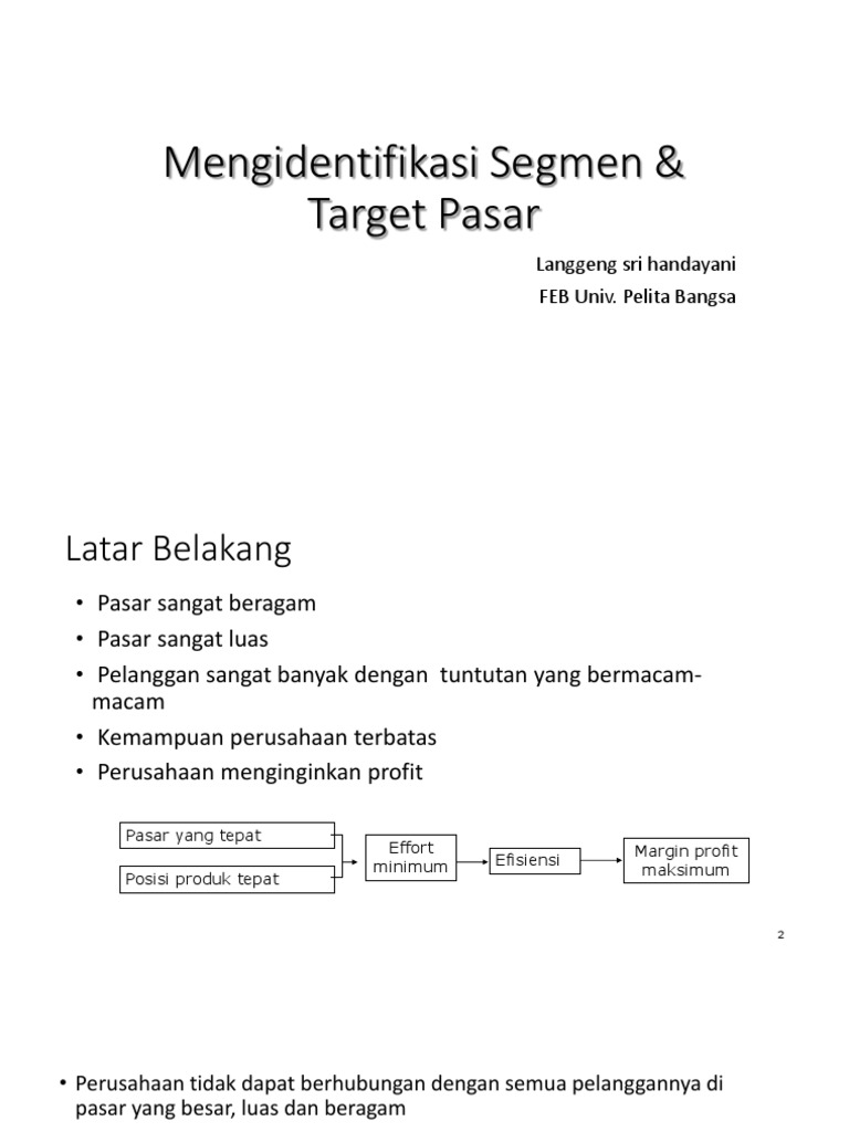 Segmentasi dan Target Pasar Efektif | PDF