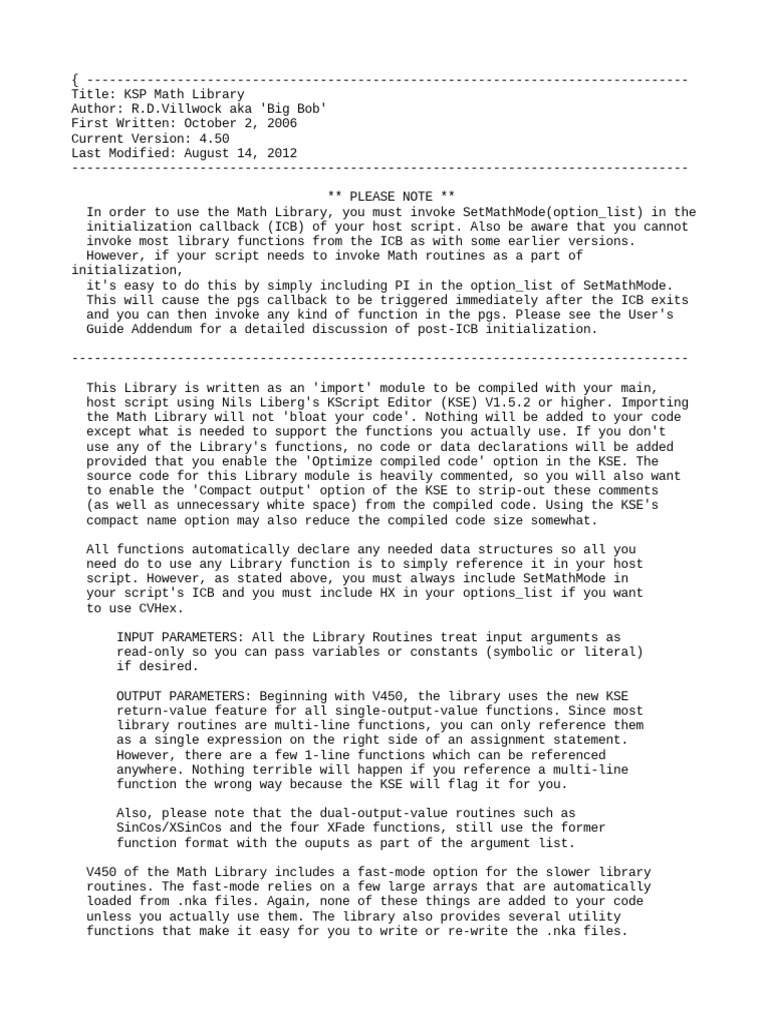 KSPMath V450 | PDF | Trigonometric Functions | Array Data Type