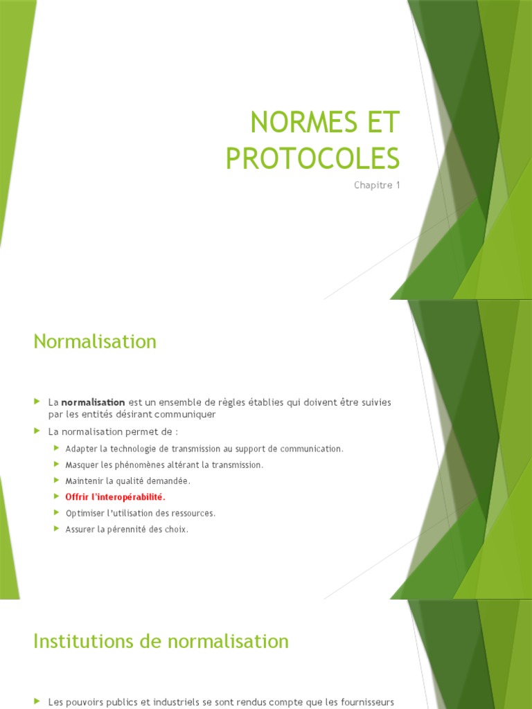 Normes Et Protocoles - Chap1 | PDF