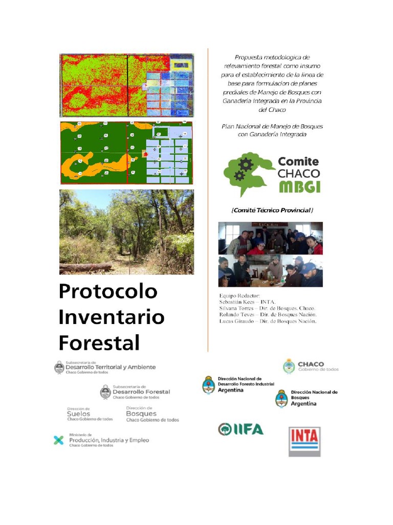 INTA CRChaco-Formosa EEASaenzPeña Kees S Protocolo Inventario Forestal | PDF | Los bosques | Arboles