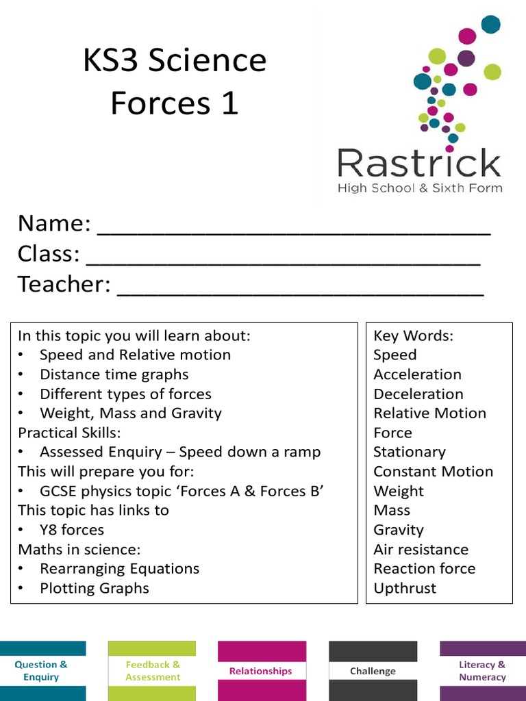 KS3 Science Forces 1 | PDF | Weight | Force
