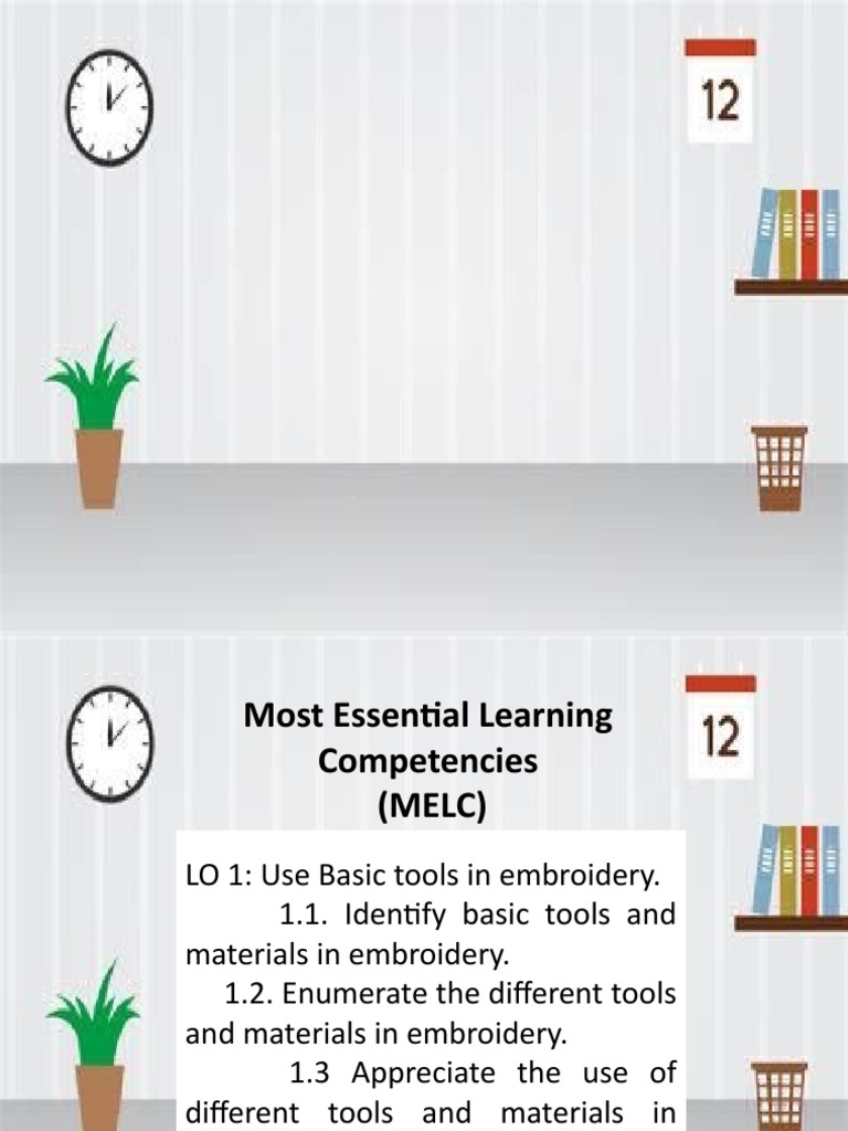 Basic Tools and Materials in Embroidery | PDF | Embroidery | Textiles