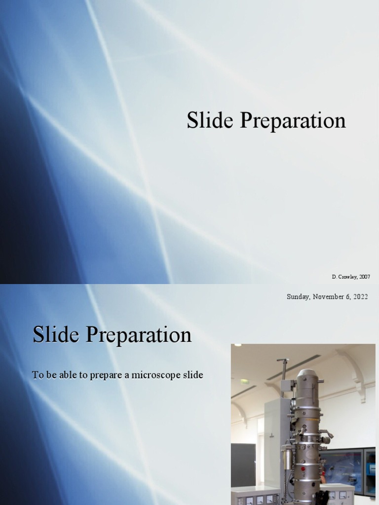 7 Slide Preparation | PDF | Natural Philosophy | Microscopy