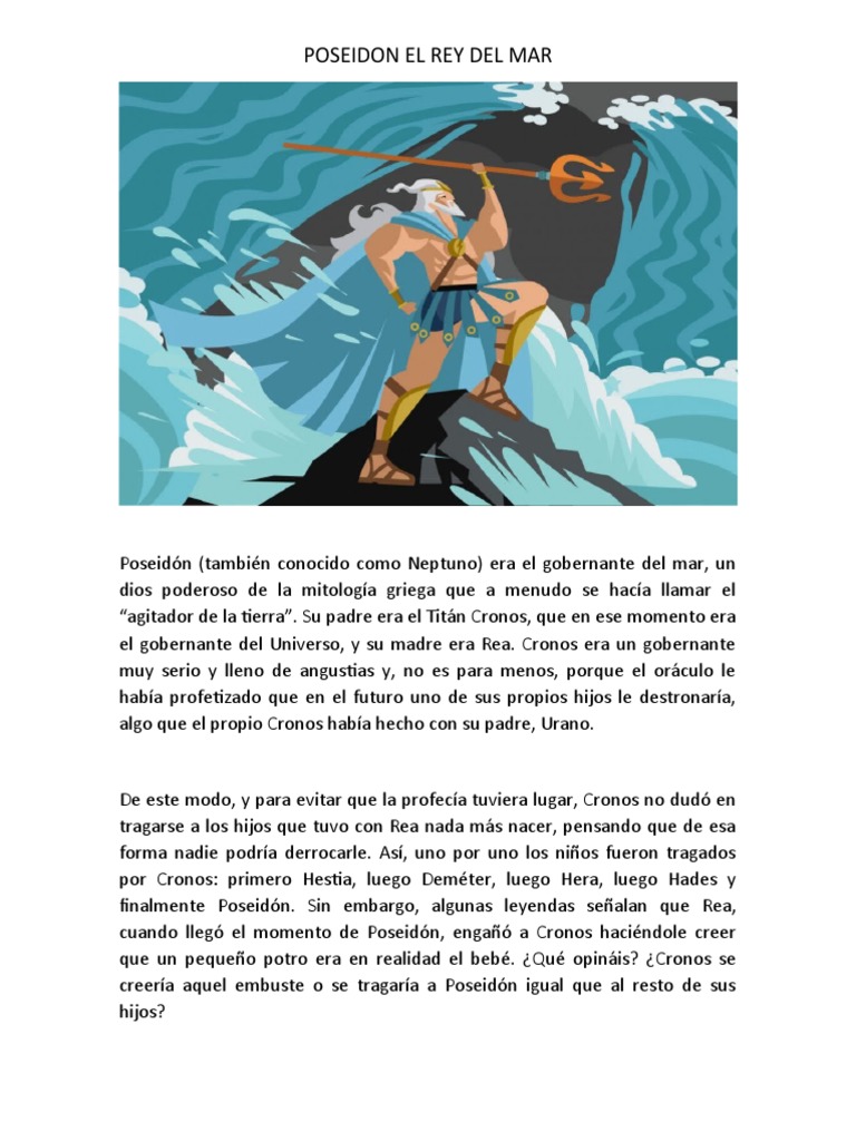 Poseidon El Rey Del Mar | PDF | Zeus | infierno