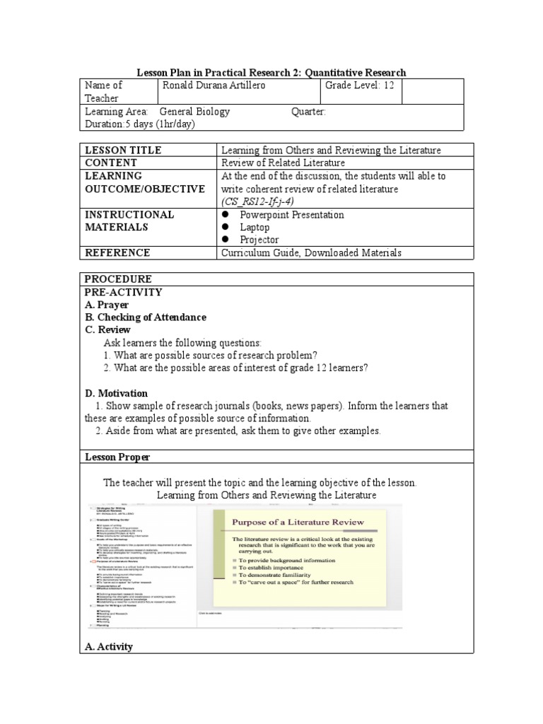 Chapter Ii - RRL | PDF | Learning | Lesson Plan Chapter Ii - RRL | PDF | Learning | Lesson Plan