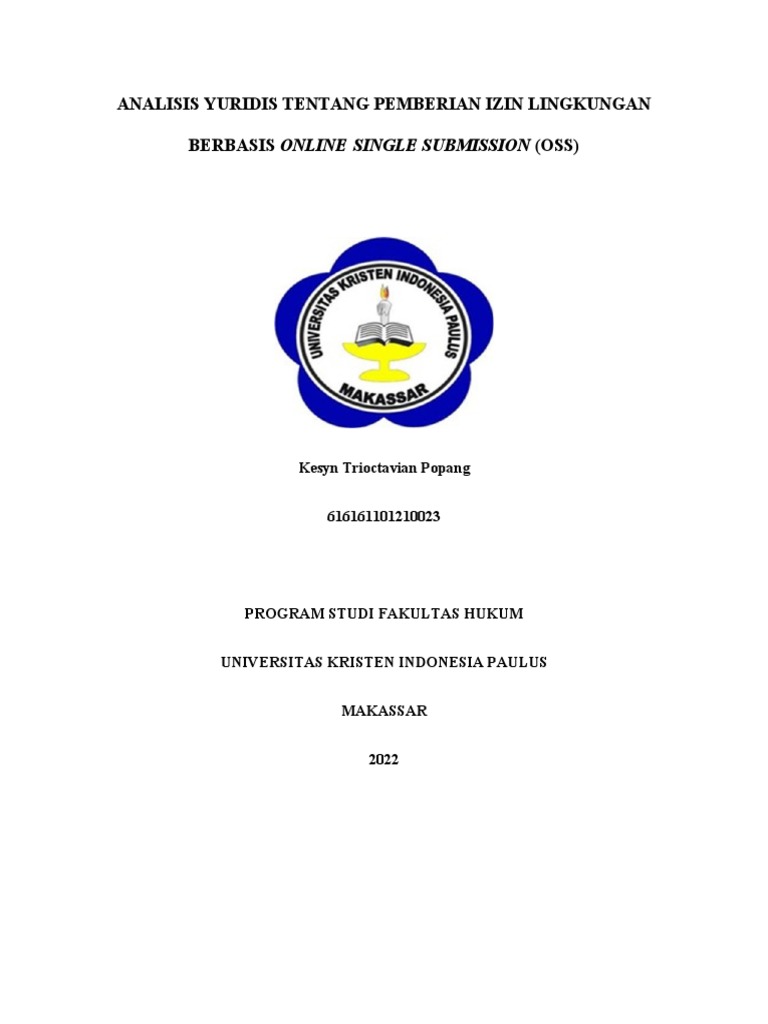 Analisis Yuridis Tentang Pemberian Izin Lingkungan Berbasis Online ...