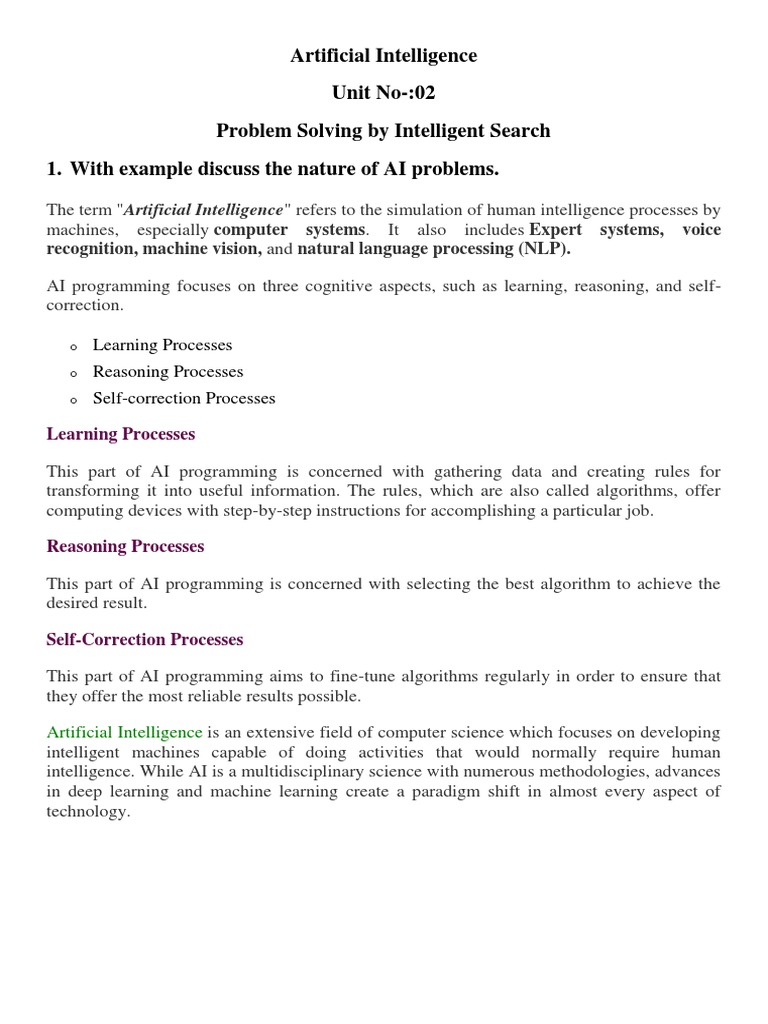 Unit No 2 (Problem Solving by Intelligent Search) | PDF | Mathematical Relations | Graph Theory