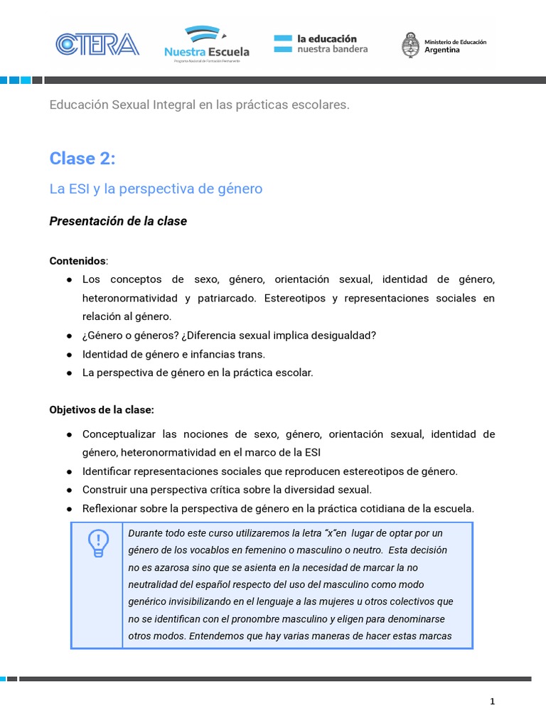 01 ESI Clase - 02 | Descargar gratis PDF | Intersexual | Género