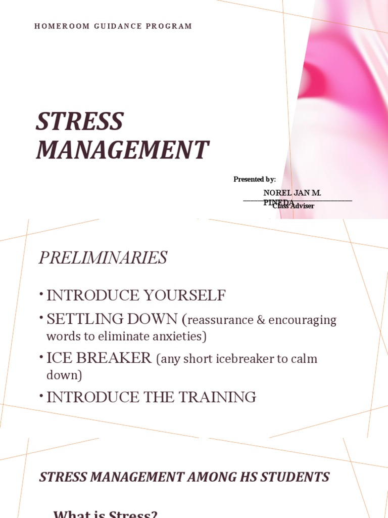 Homeroom Stress Management Program | PDF | Stress (Biology) | Stress Management