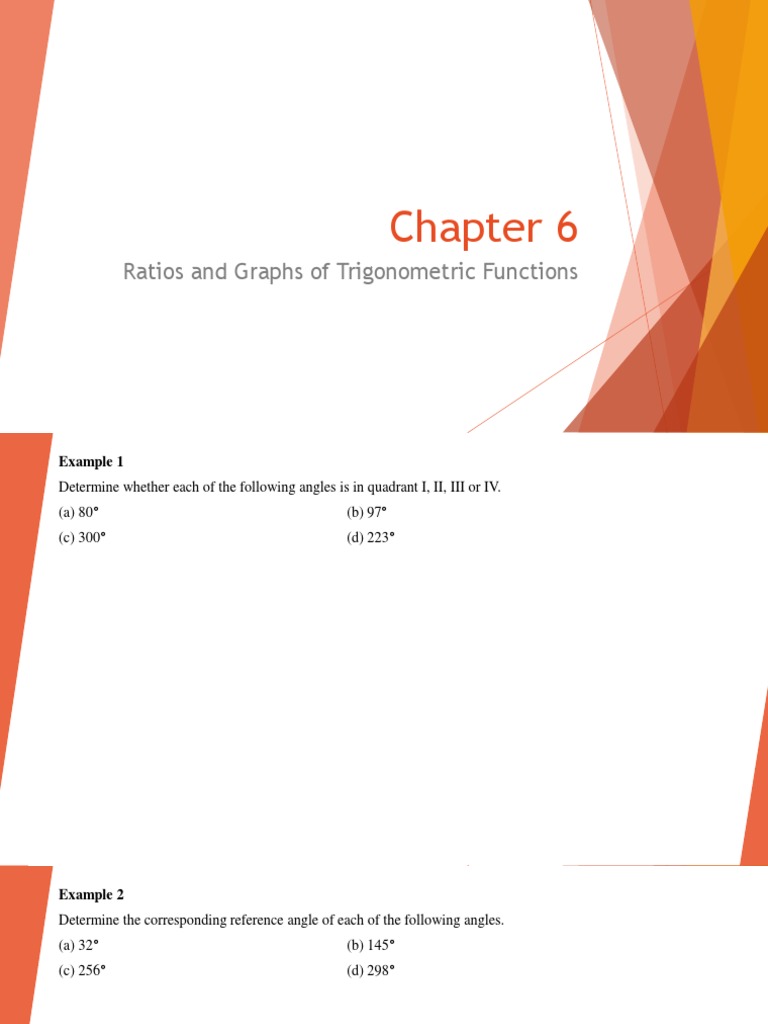 Form 5 Math - Chapter 6 (Trigonometric Functions) | PDF | Complex Analysis | Combinatorics