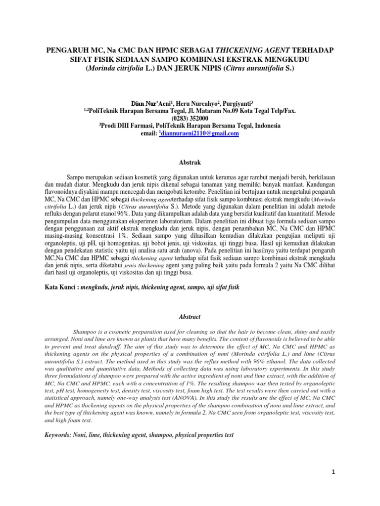 JURNAL KTI - Dian Nur'aeni | PDF