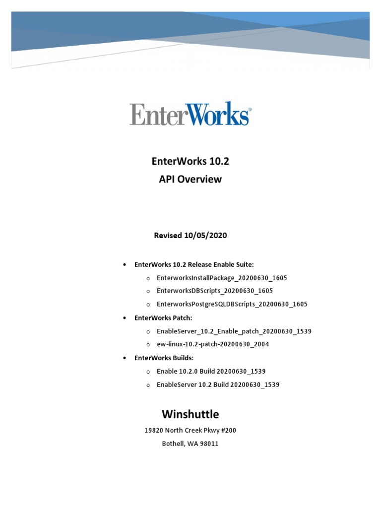 EnterWorks 10-2 API Overview Latest | PDF | Representational State ...