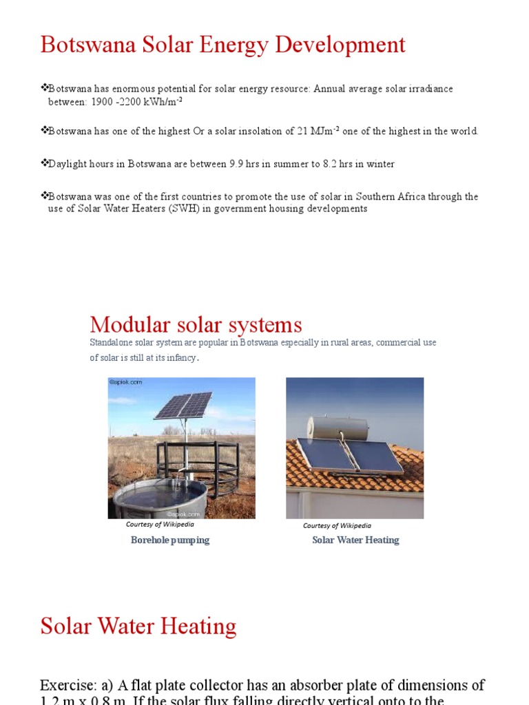 Botswana's Solar Energy Potential | PDF | Solar Power | Solar Energy