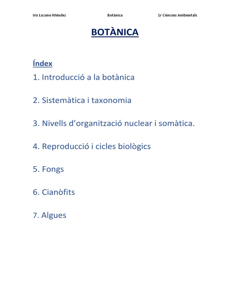 Apunts Botanica | PDF