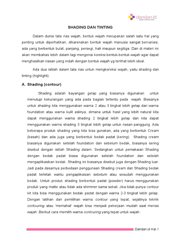Shading Dan Tinting: Contouring Atau 'Memahat' Wajah Bisa Menjadi ...