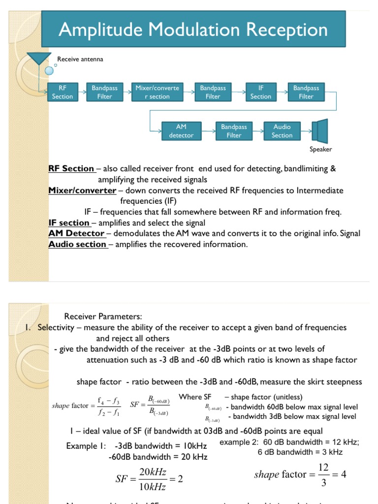 Chapter 5 - AM Reception | PDF | Detector (Radio) | Amplifier