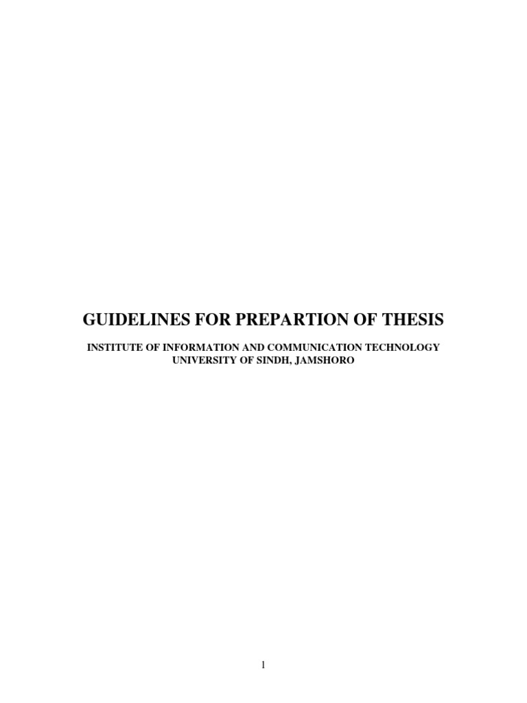 Thesis Guidelines | PDF | Thesis | Writing Thesis Guidelines | PDF | Thesis | Writing