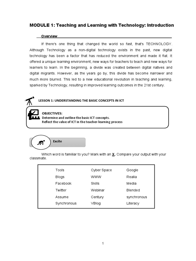 Understanding Key Concepts for Teaching and Learning with Technology ...