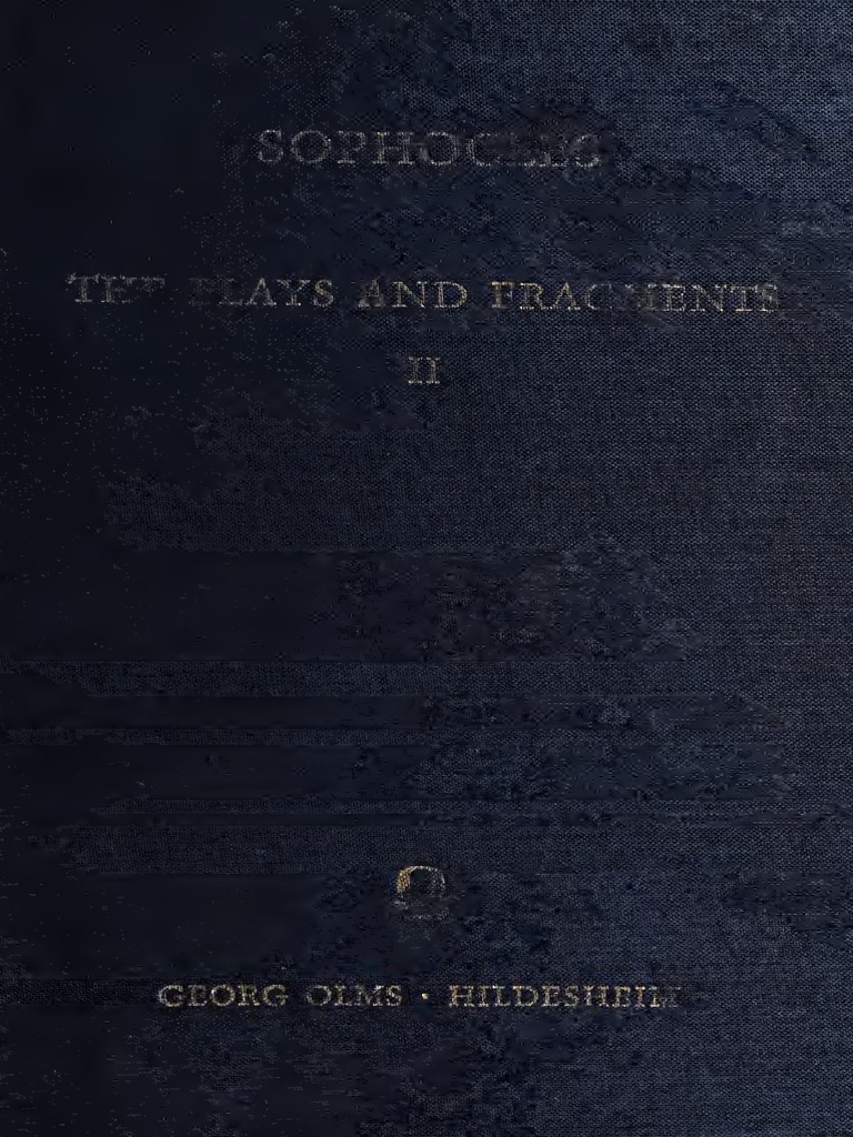 SÓFOCLES – The Plays and Fragments 2 – CAMPBELL Lewis (tr) | PDF | Sophocles