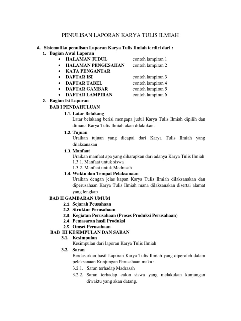 Panduan Penulisan Laporan Ilmiah | PDF